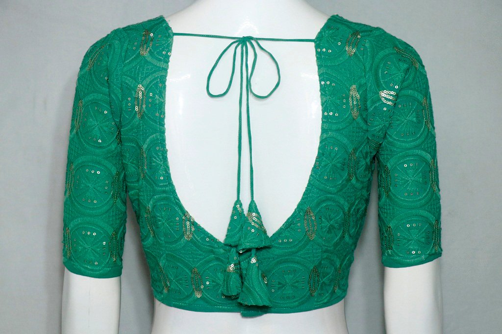 Green Color Georgette Embroidered Blouse | Ritz Fashion Trendz